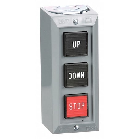 Square D Push Button Control Station, Up/Down/Stop 9001BG305 | Zoro.com