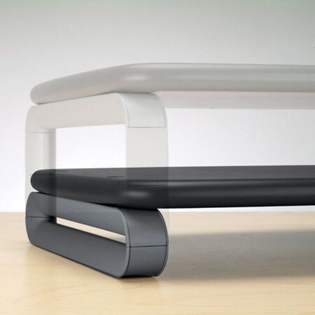 Kensington Plastic Monitor Stand, 80 lb. Capacity, Black/Gray K60089 ...