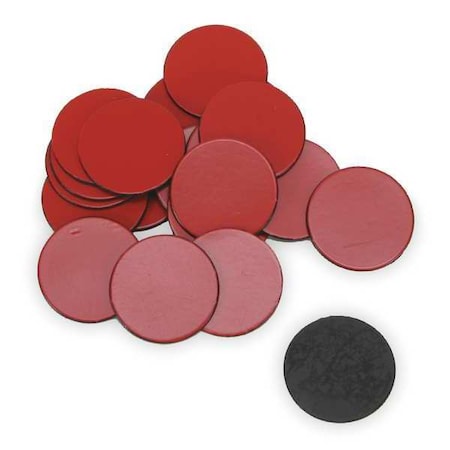 Quartet Magnets, 3/4 In Round, Red, PK20 MCR | Zoro.com