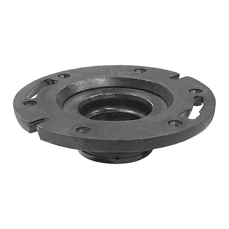 Jones Stephens Closet Flange, Two-Finger, 4x3", Cast Iron C47430 | Zoro.com