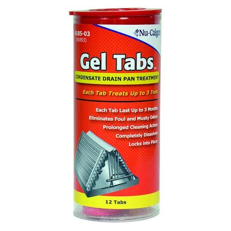 Nu-Calgon Condensate Pan Treatment, 12 Tabs, Red 4185-03 | Zoro.com