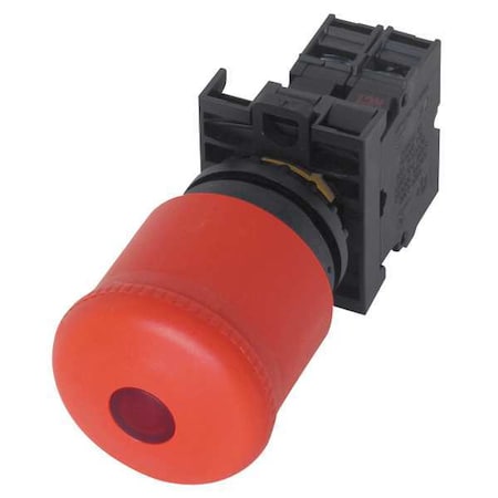 Eaton Illuminated Emergency Stop Push Button M22-PVL-K01-R | Zoro.com