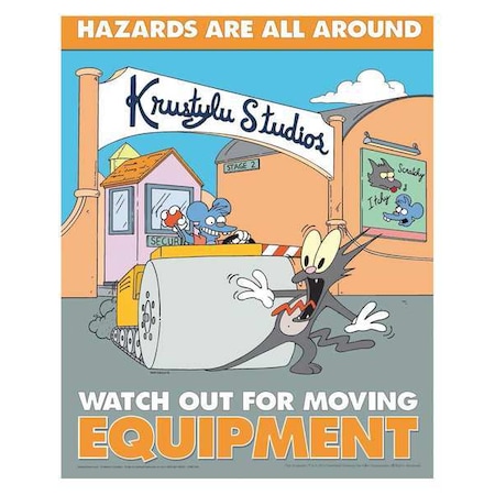 Safetyposter.Com Simpsons Safety Poster, Hazards, ENG S1162 | Zoro.com