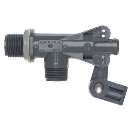 Kerick Float Valve, 1 In, PVC, Bulkhead Mount PT100SS | Zoro.com