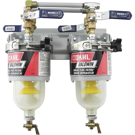 Baldwin Filters DAHL Fuel/Water Separator Unit, 12-1/2 In 100-MFV ...