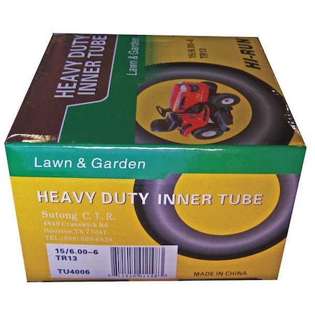 Hi-Run Lawn/Garden Inner Tube, 15/600-6 TUN4006 | Zoro.com
