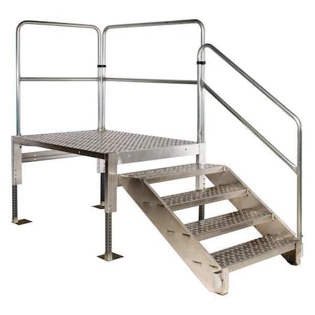Tri-Arc Stair Unit, Alum, 3 to 4 Steps, 1000 lb Cap TAVSC34-AS | Zoro.com