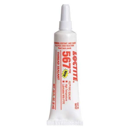 Loctite Loctite 567 Thread Sealant Pipe Thread Sealant, 6mL, Tube, Low ...