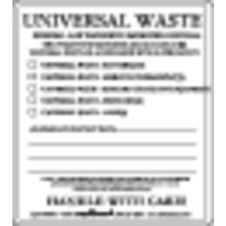Labelmaster Universal Waste Labels, 4"x4.5", Pk100 UW05T | Zoro.com