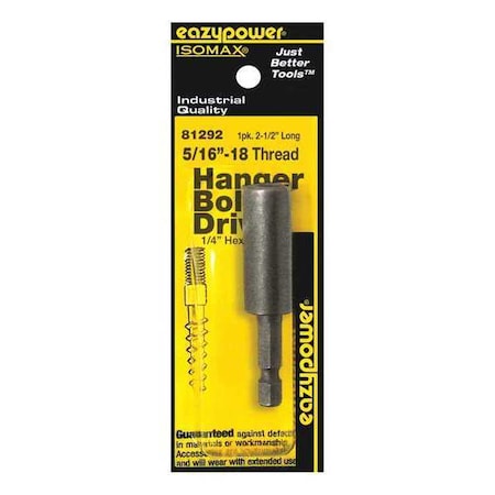 Eazypower Hanger Bolt Driver, 5/16-18 81292 | Zoro.com