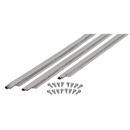 Zoro Select Double Door Weatherstrip, Vinyl, 7'L x 1/4"W 1VZR8 | Zoro.com