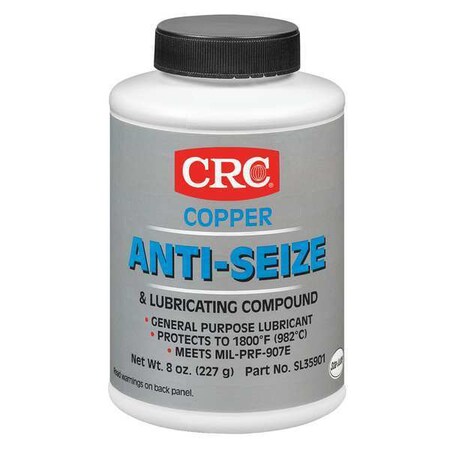 Crc Anti-Seize, 16 oz, Copper, Brush Top Bottle SL35903 | Zoro.com