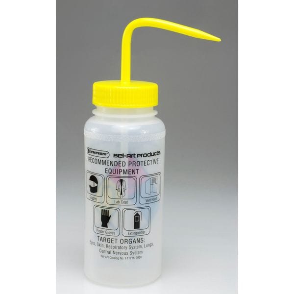 Sp Scienceware F11716-0008 Wash Bottle,Std Spout,500Ml,Yellow,Pk4 | eBay